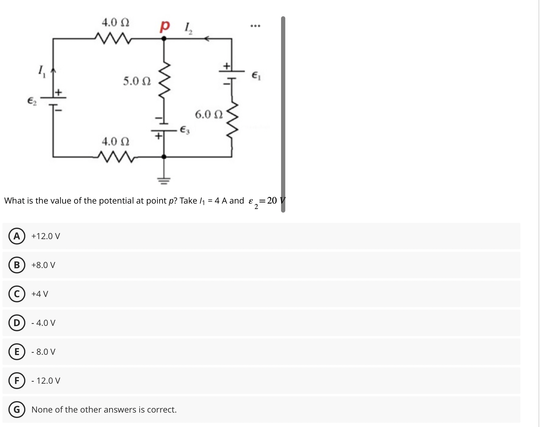 Solved What is the value of the potential at point p ? Take | Chegg.com