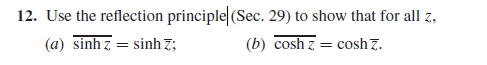 Solved 12. Use the reflection principle (Sec. 29) to | Chegg.com