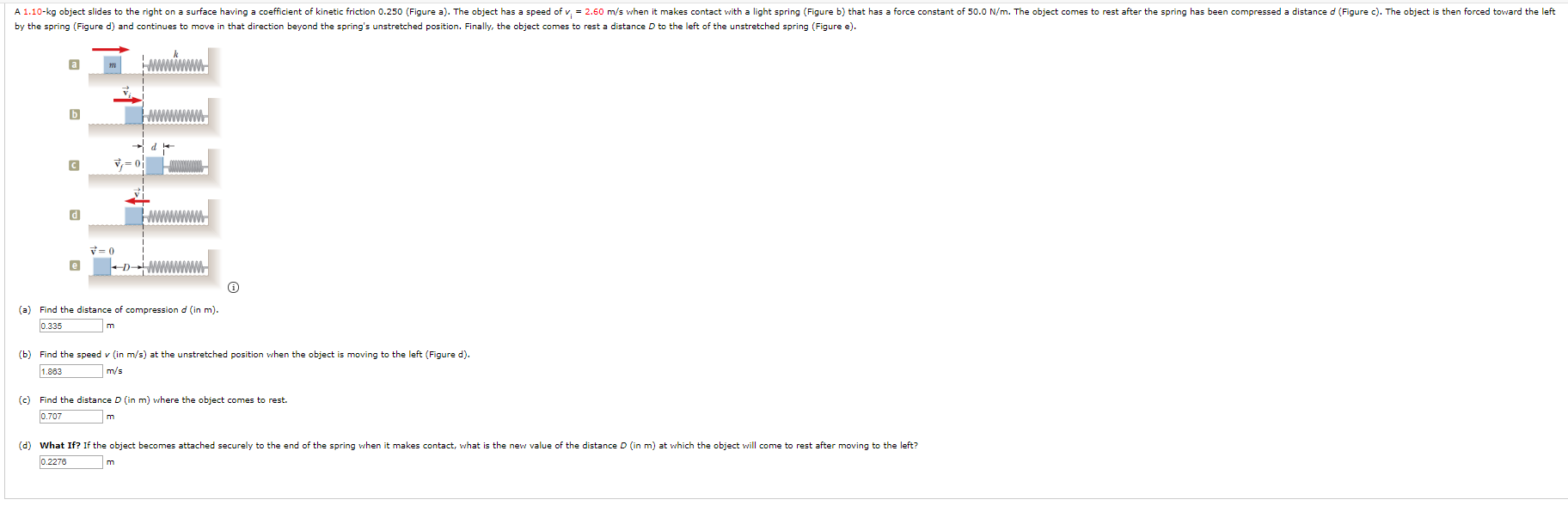 Solved A 1.10-kg object slides to the right on a surface | Chegg.com