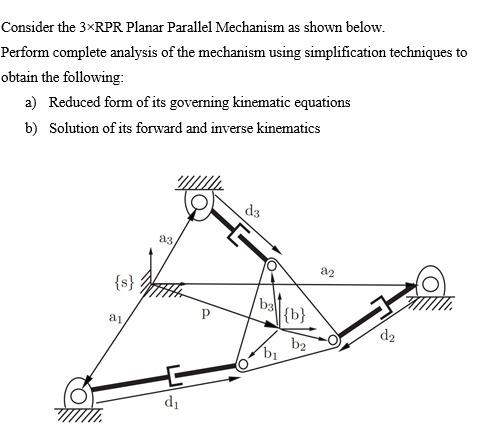 Solved Consider the 3*RPR Planar Parallel Mechanism as shown | Chegg.com