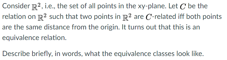 Solved Consider R2, i.e., the set of all points in the | Chegg.com
