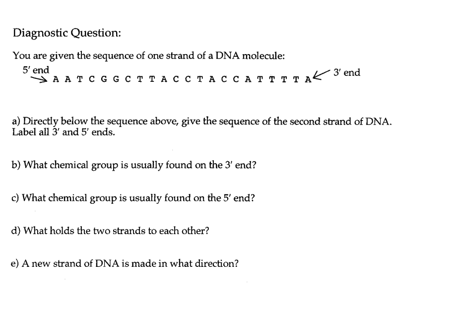 Solved Diagnostic Question: You are given the sequence of | Chegg.com