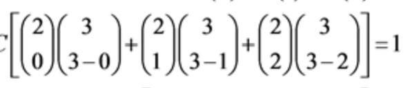 Solved [(20)(33−0)+(21)(33−1)+(22)(33−2)]=1 | Chegg.com