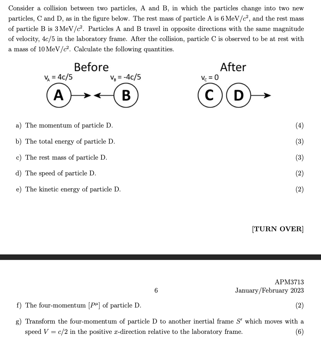 Solved by an EXPERT Consider a collision between two particles, A and | Chegg.com