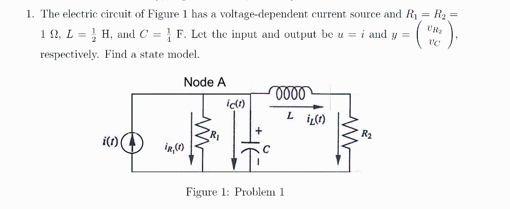 Solved UR2 1. The electric circuit of Figure 1 has a | Chegg.com