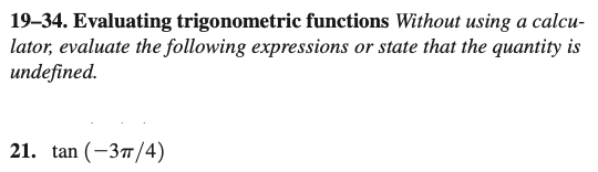 Solved 19-34. Evaluating trigonometric functions Without | Chegg.com