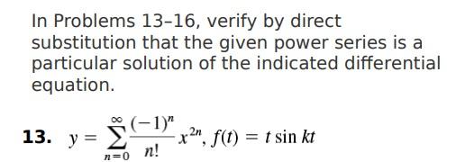 In Problems 13-16, verify by direct substitution that | Chegg.com