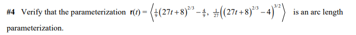 Solved #4 Verify that the parameterization | Chegg.com
