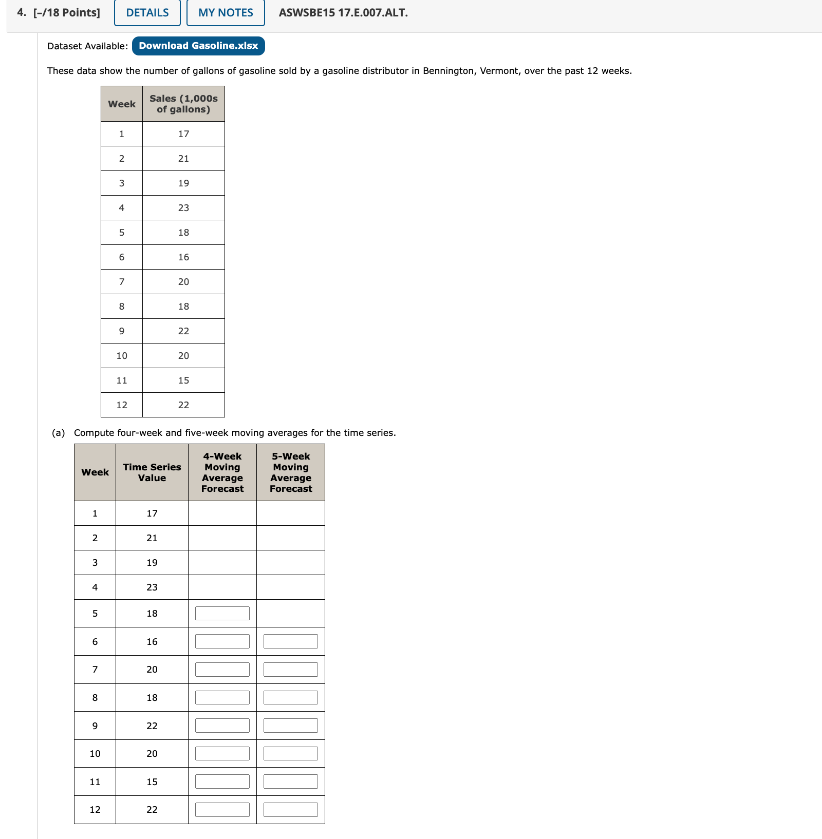 Solved Dataset Available: (b) Compute the MSE for the | Chegg.com