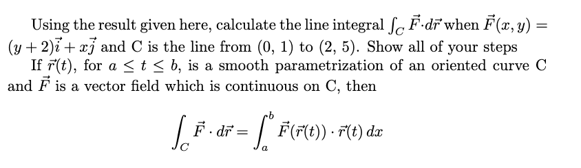 Solved Using the result given here, calculate the line | Chegg.com