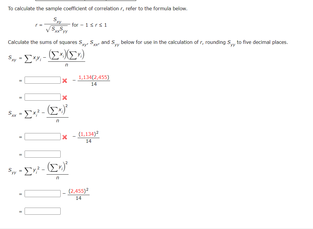 Solved (b) Calculate the sample coefficient of correlation | Chegg.com