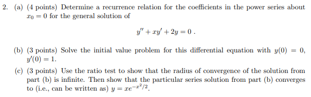 Solved (a) (4 points) Determine a recurrence relation for | Chegg.com
