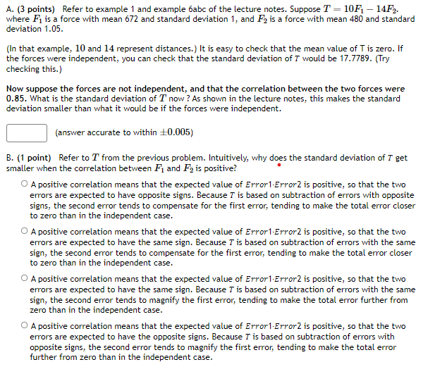 Solved A. (3 points) Refer to example 1 and example 6 abc of | Chegg.com