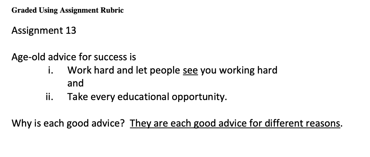 Solved Graded Using Assignment Rubric Assignment 13 Age-old | Chegg.com