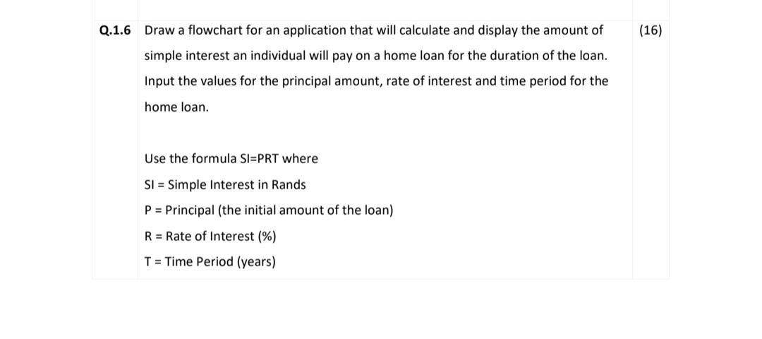 Solved 1.6 Draw a flowchart for an application that will | Chegg.com