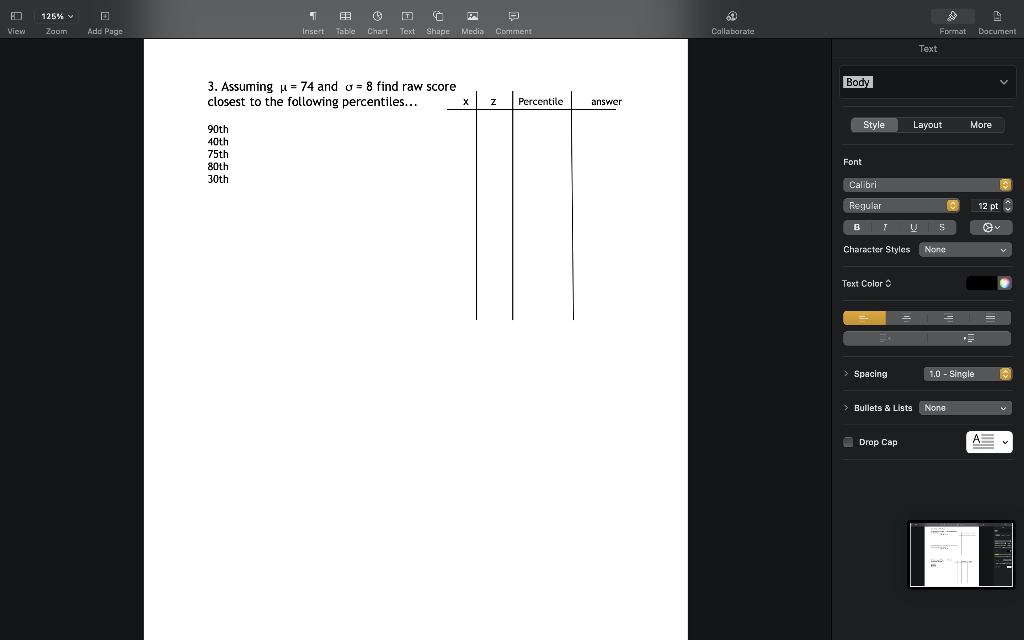 Solved D 125% T Insert Table Chart View Zoom Add Page Text | Chegg.com
