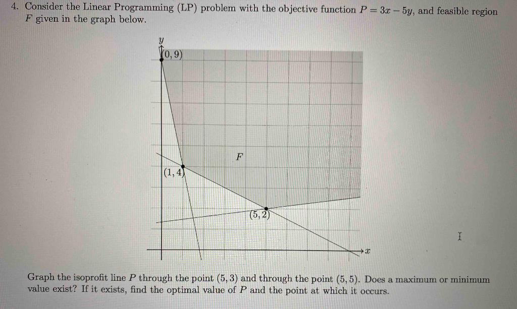Solved 4 Consider The Linear Programming Lp Problem With 4503