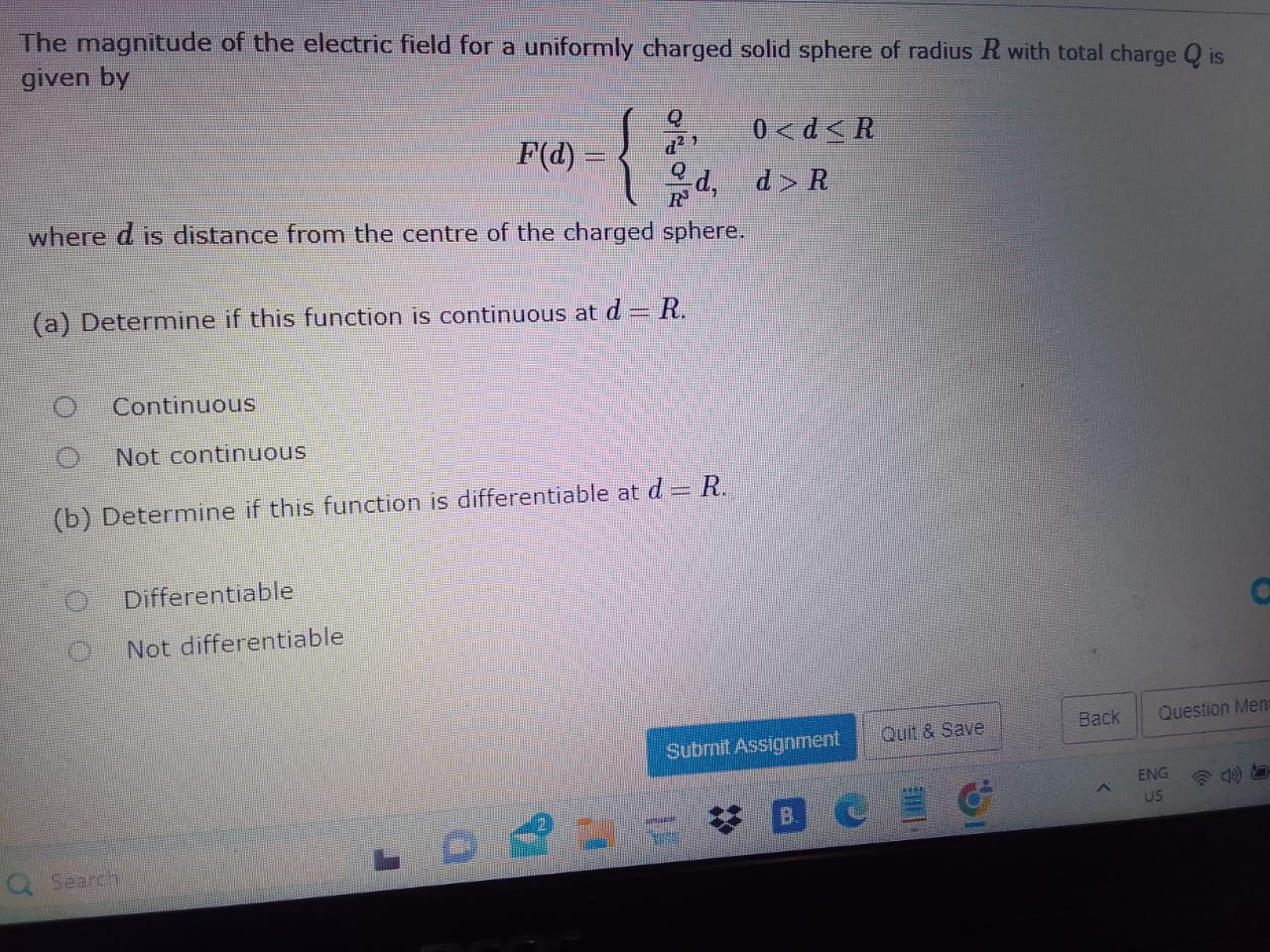 Solved The magnitude of the electric field for a uniformly | Chegg.com