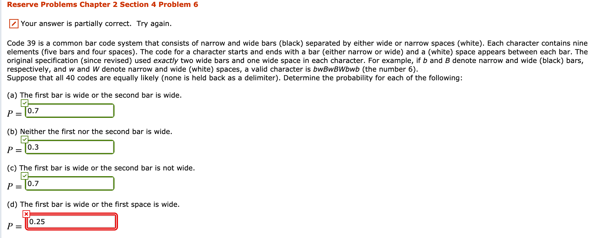 Solved Reserve Problems Chapter 2 Section 4 Problem 6 Your | Chegg.com