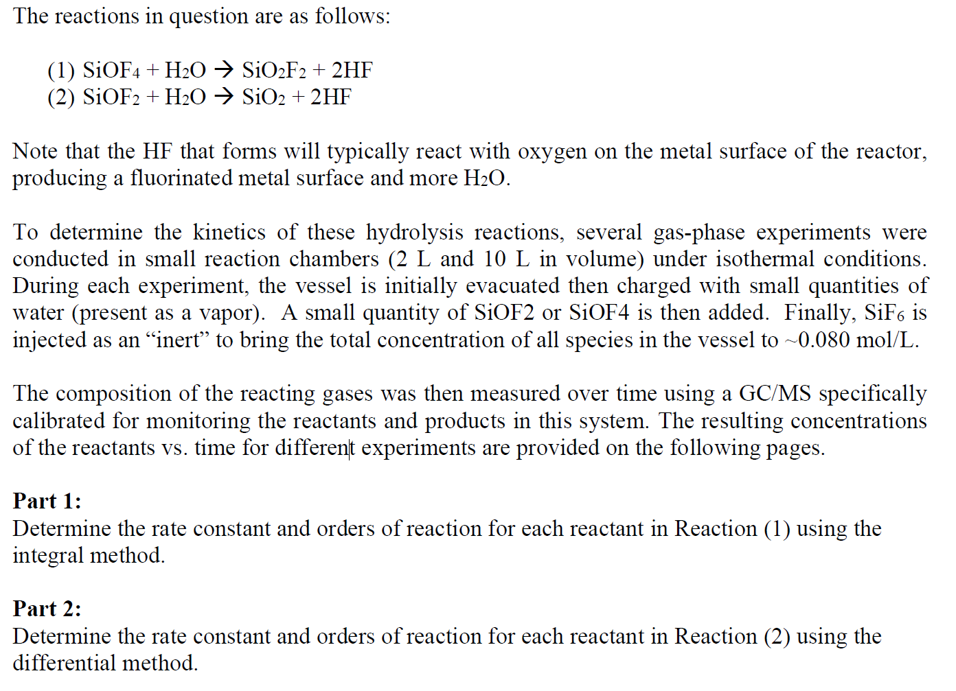 The reactions in question are as follows: (1) | Chegg.com