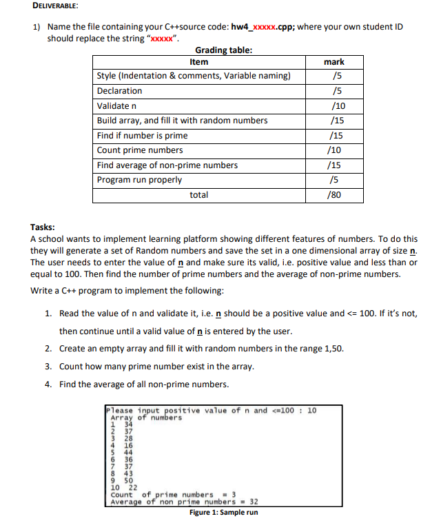 Solved DELIVERABLE: 1) Name the file containing your | Chegg.com