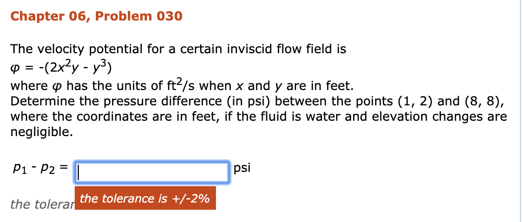 Solved The velocity potential for a certain inviscid flow | Chegg.com