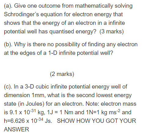 Solved (a). Give one outcome from mathematically solving | Chegg.com