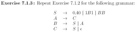 Solved Exercise 7.1.3: Repeat Exercise 7.1.2 for the | Chegg.com