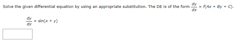Solved Solve the given differential equation by using an | Chegg.com