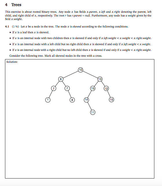 Solved 4 Trees This exercise is about rooted binary trees. | Chegg.com