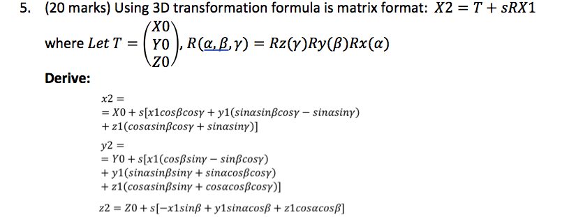 1 Estimate Coordinate Transformation Parameters From