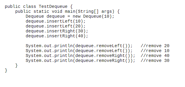 Solved Create a Deque class that should include | Chegg.com