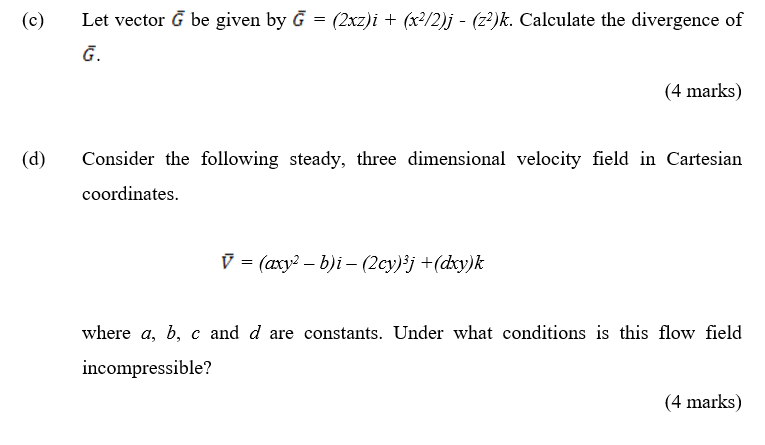 Solved (c) Let vector G be given by G = (2xz)i + (x2/2); - | Chegg.com