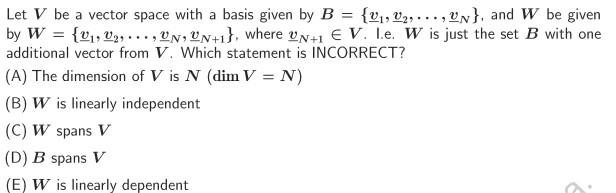 Solved Let V be a vector space with a basis given by | Chegg.com