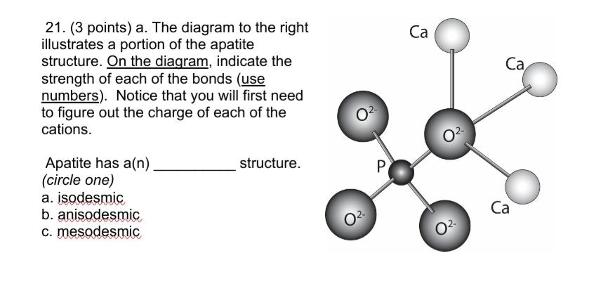 Solved Ca Са, 21. (3 points) a. The diagram to the right | Chegg.com