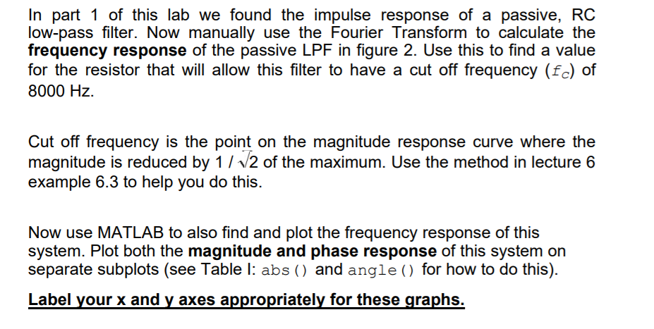 Solved Part 3: Analysis of Active LPF (Transfer Functions) | Chegg.com