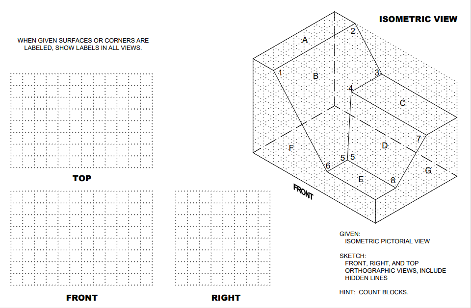 Solved WHEN GIVEN SURFACES OR CORNERS ARE LABELED, SHOW | Chegg.com