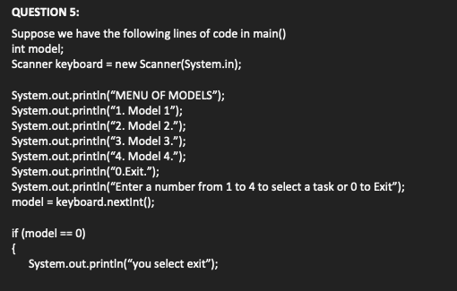 Solved QUESTION 5: Suppose we have the following lines of | Chegg.com