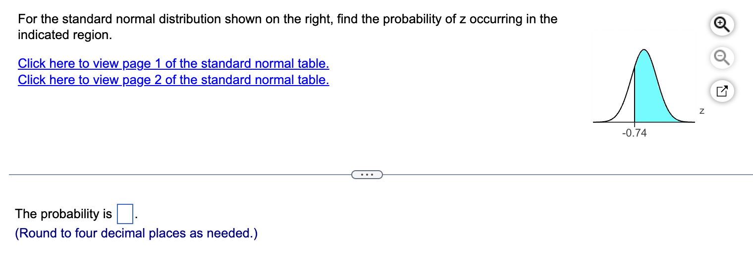 Solved For the standard normal distribution shown on the | Chegg.com