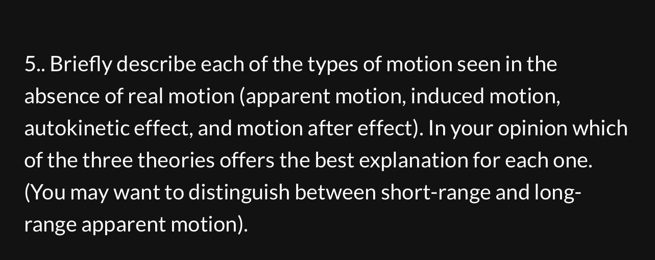 Solved 5.. Briefly describe each of the types of motion seen | Chegg.com