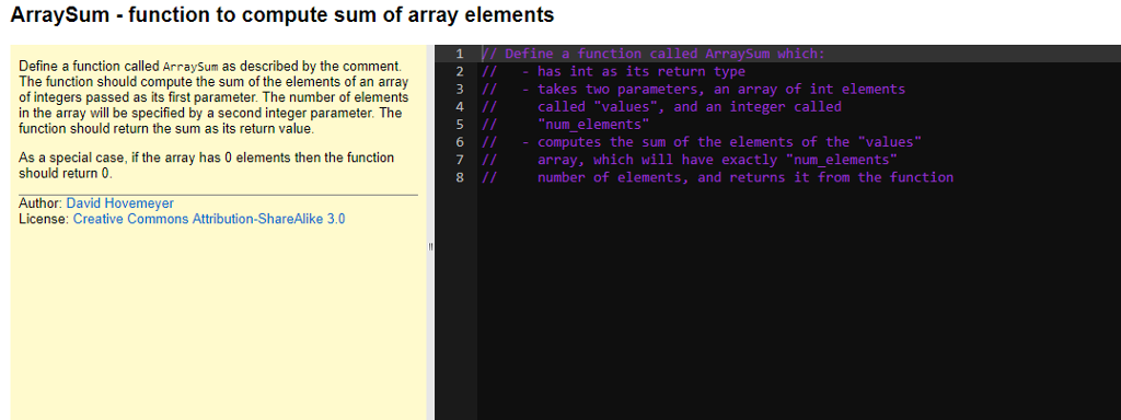 Solved Arraysum Function To Compute Sum Of Array Elements 1 6847