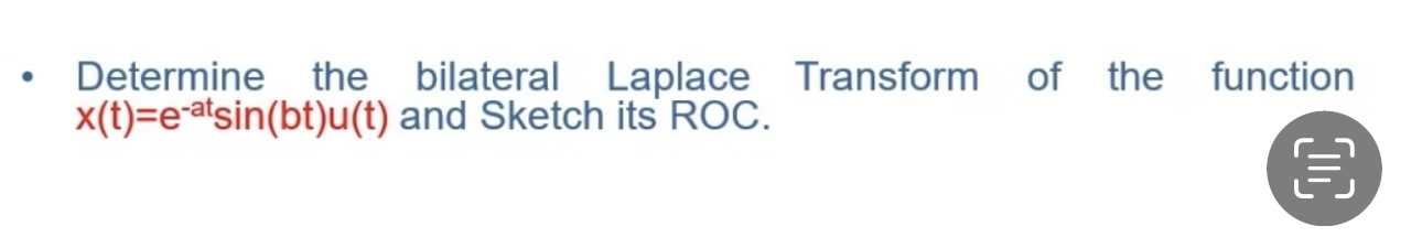 Solved Determine the bilateral Laplace Transform of the | Chegg.com