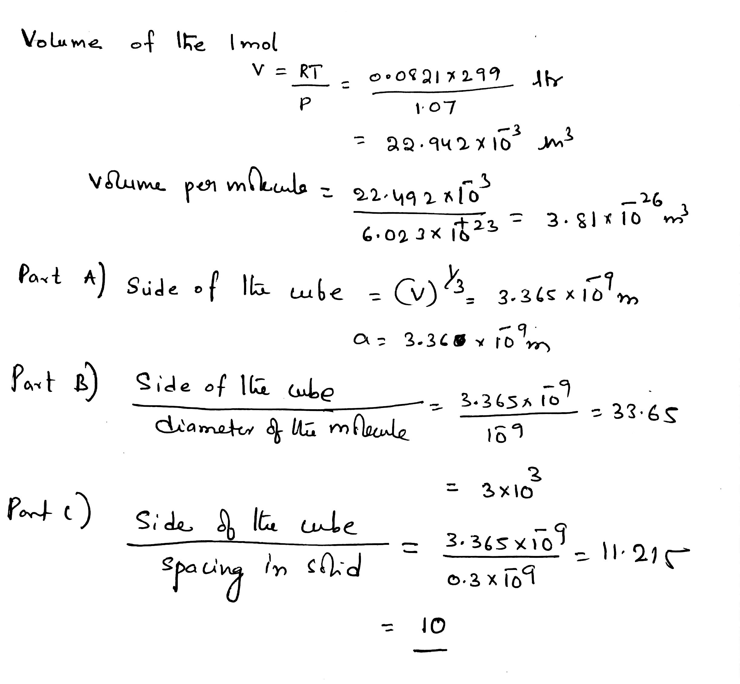 Solved Consider 1 mol an ideal gas at 26 ∘C and 1.07 atm | Chegg.com