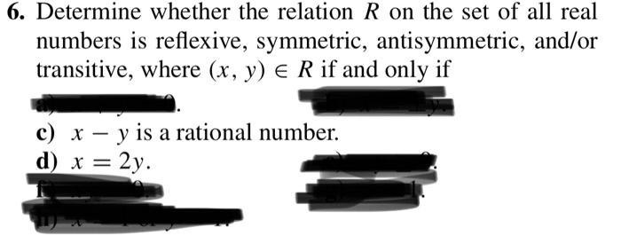 Solved 6. Determine whether the relation R on the set of all | Chegg.com