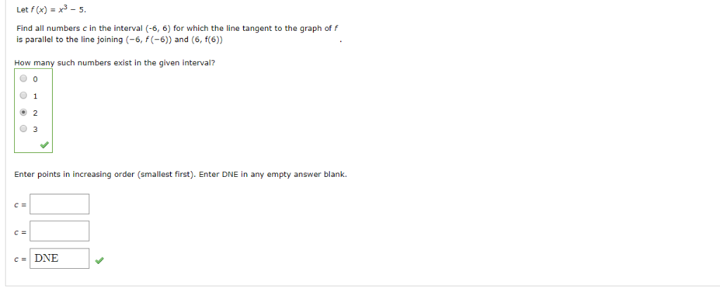 Solved Let f(x)x3- Find all numbers c in the interval (-6, | Chegg.com