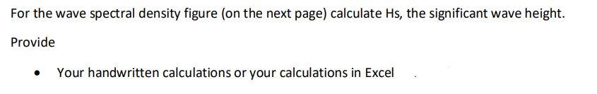 Solved For the wave spectral density figure (on the next | Chegg.com