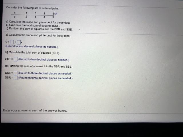 Solved Consider the following set of ordered pairs. 1 3 5 a) | Chegg.com