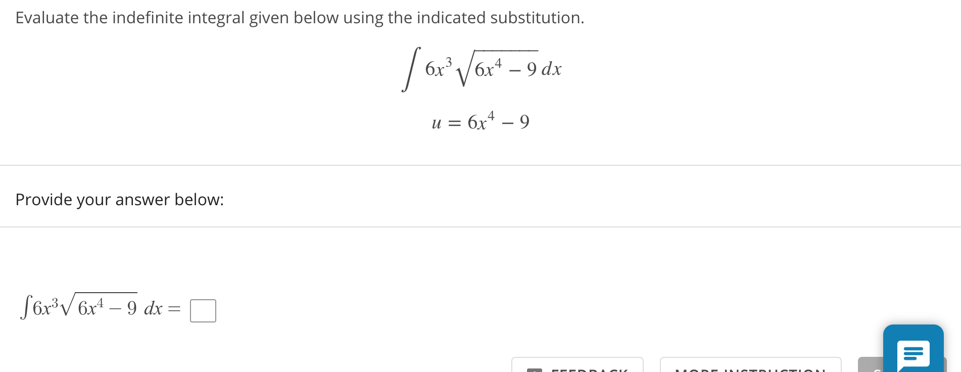 Solved Evaluate The Indefinite Integral Given Below Using 1064