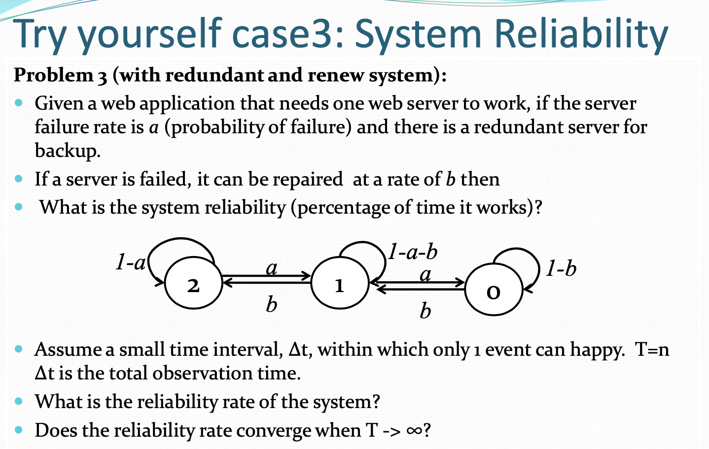 Solved Try yourself case3: System Reliability Problem 3 | Chegg.com