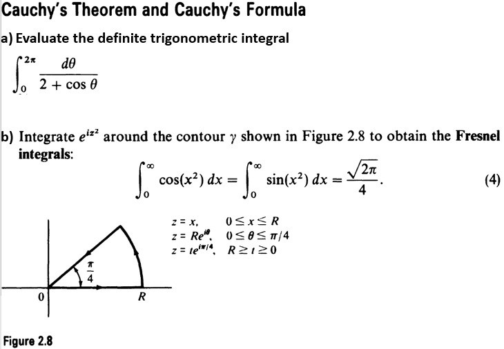 Solved Cauchy's Theorem and Cauchy's Formula a) Evaluate the | Chegg.com